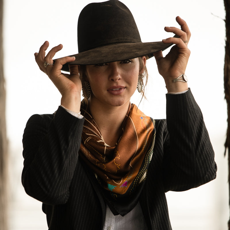 Fringe Scarves - 100% Silk Western Scarves