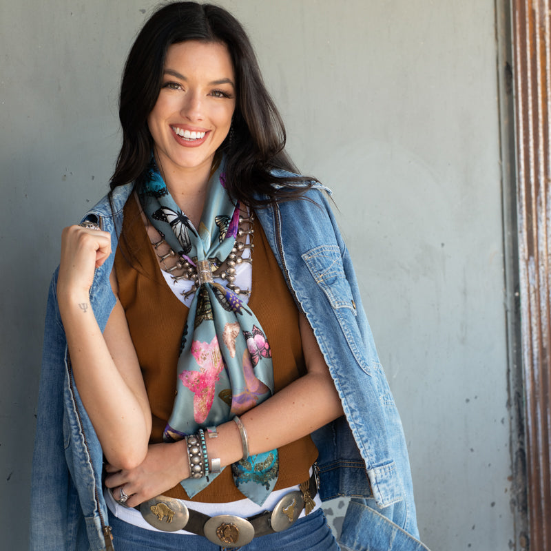 Butterflies Wild Rag – Fringe Scarves