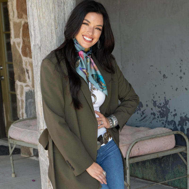 Butterflies Wild Rag – Fringe Scarves